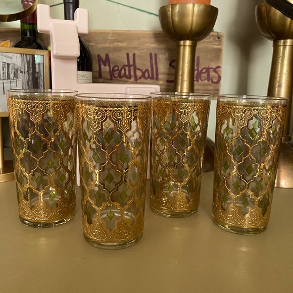 Culver Glass Company. | Dining | Vintage 22k Gold Culver Glassware 4 ...